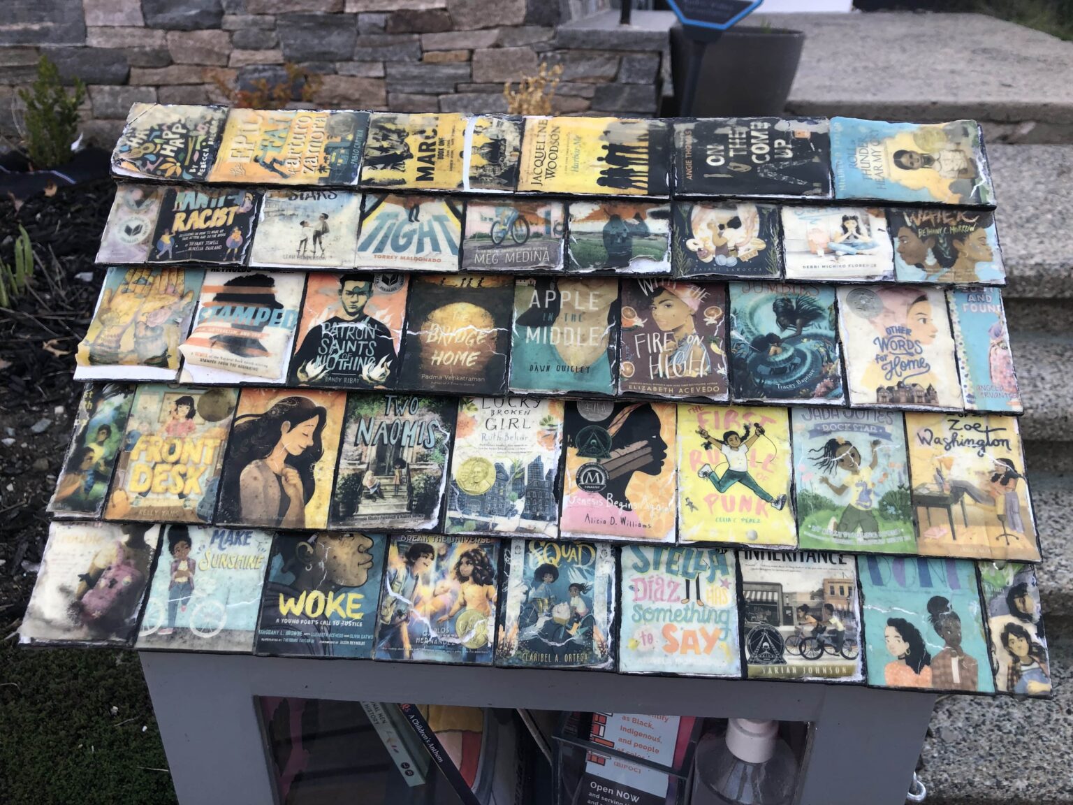 Customize Your Library with a DIY Book Cover Roof - Little Free Library