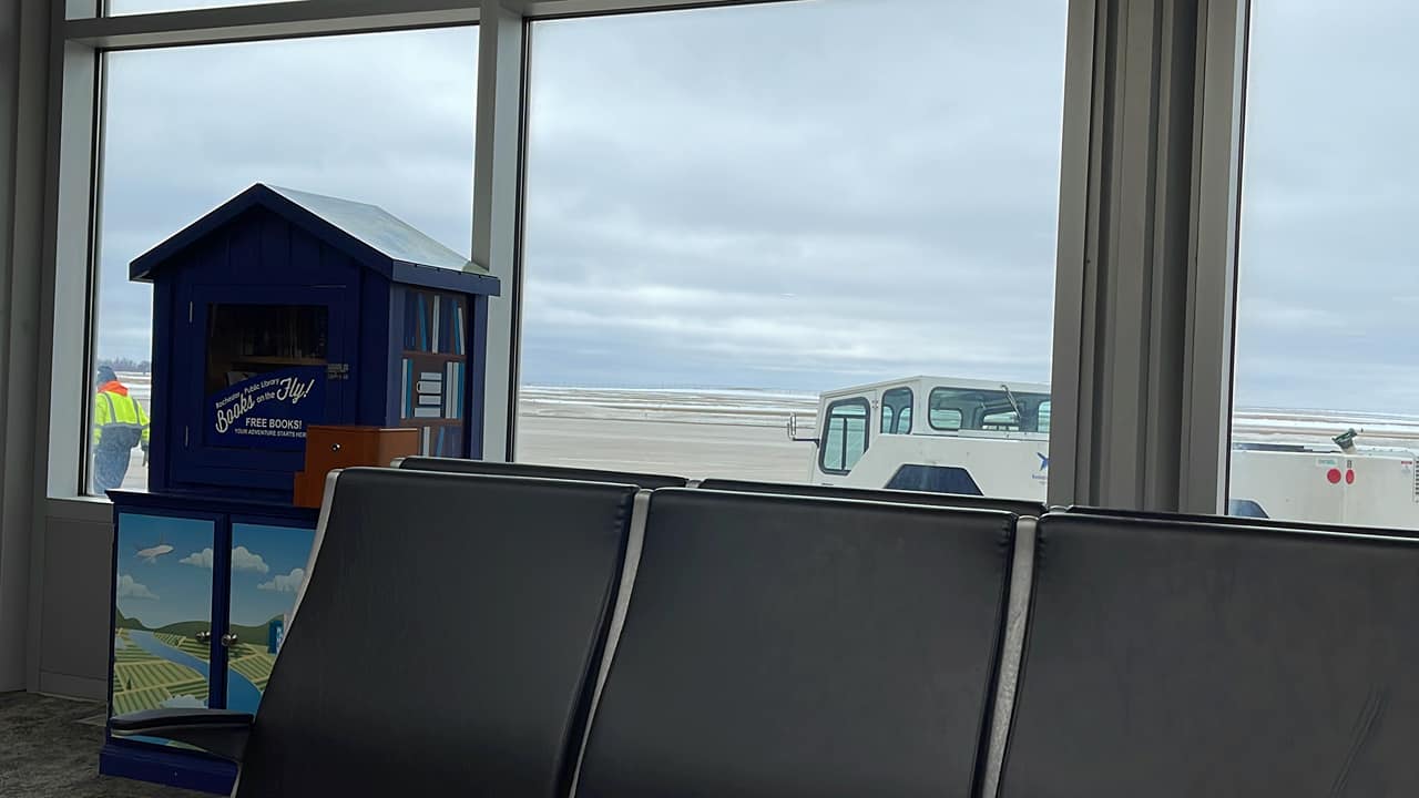 Books Fly Off Airport Little Free Library Shelves - Little Free Library