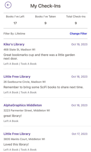 What are Check-Ins and how do I use them? - Little Free Library